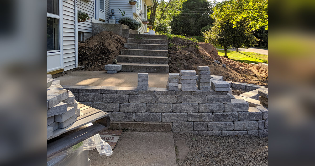Front Yard Brick & Wall Project - Project by Calvin & Susan at Menards®