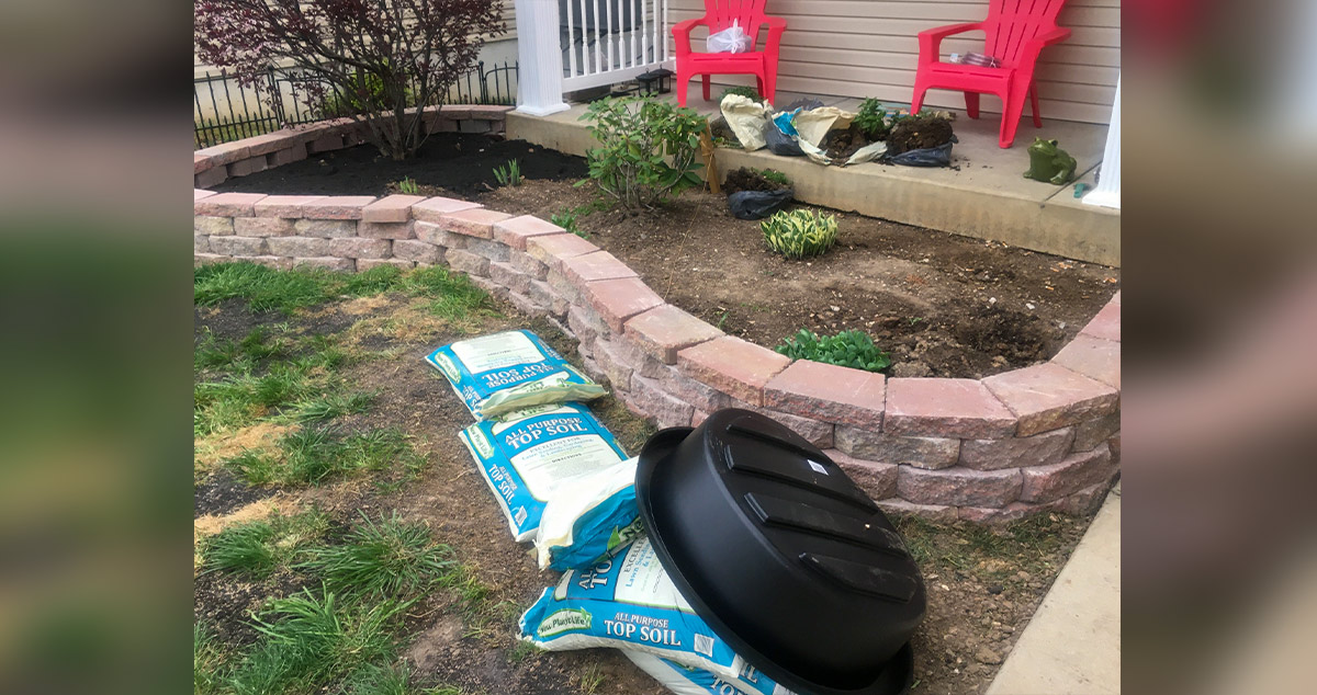 Front Yard Raised Bed with Water Feature - Project by David at Menards®