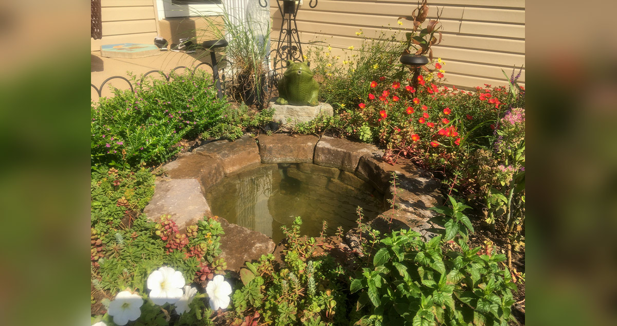 Front Yard Raised Bed with Water Feature - Project by David at Menards®