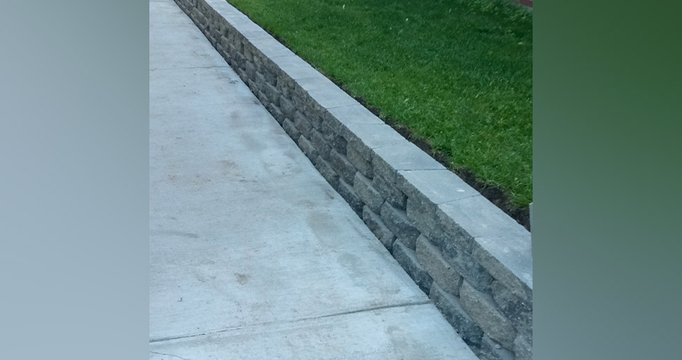 Garage Retaining Wall & Sidewalk - Project by Eric at Menards®