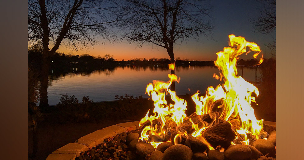 Menards Gas Fire Pit Backyard Creations® 50,000 BTU's Harrington