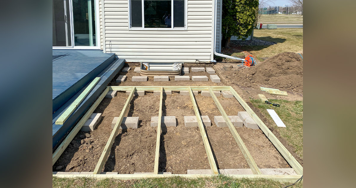 Freestanding Ground Level Deck