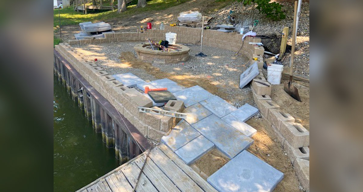 Lakeside Fire Pit Patio - Project by Mark at Menards®