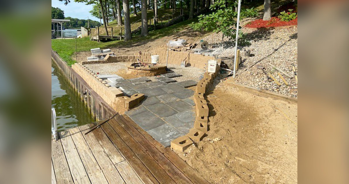 Lakeside Fire Pit Patio - Project by Mark at Menards®