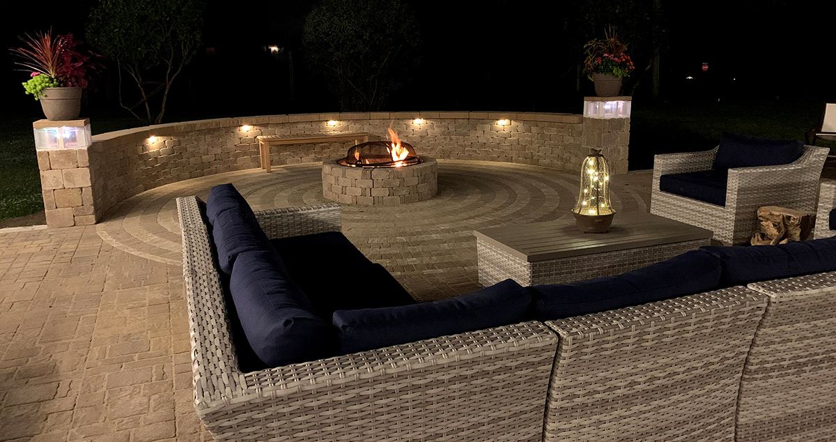 Large Patio with Pillars & Fire Pit - Project by Tzuruany at Menards®