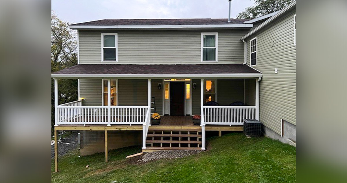 New Covered Front Deck - Project by Phil at Menards®