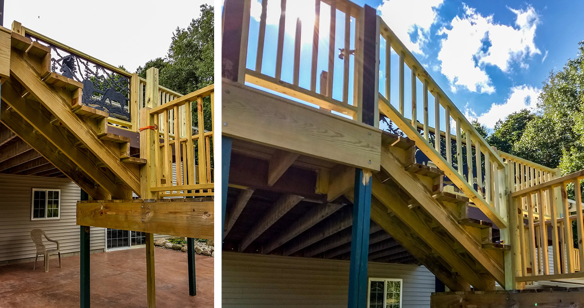 Menards Porch Railings Wood Low Maintenance Composite Decking