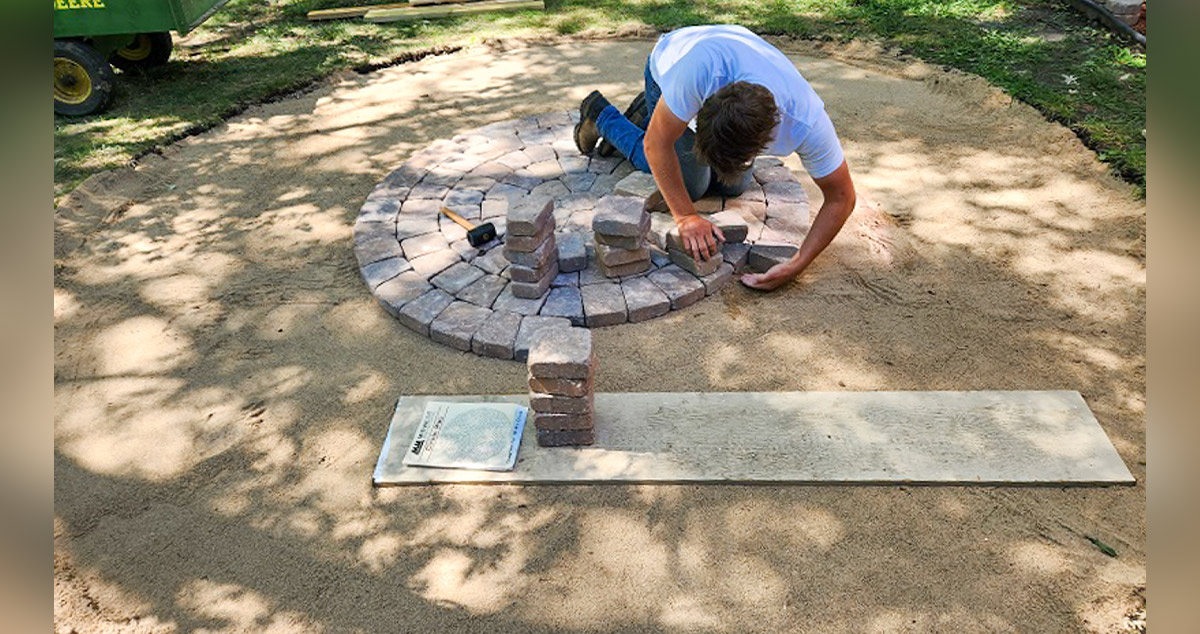 Patio Block Ring with Fire Pit - Project by Bryce at Menards®