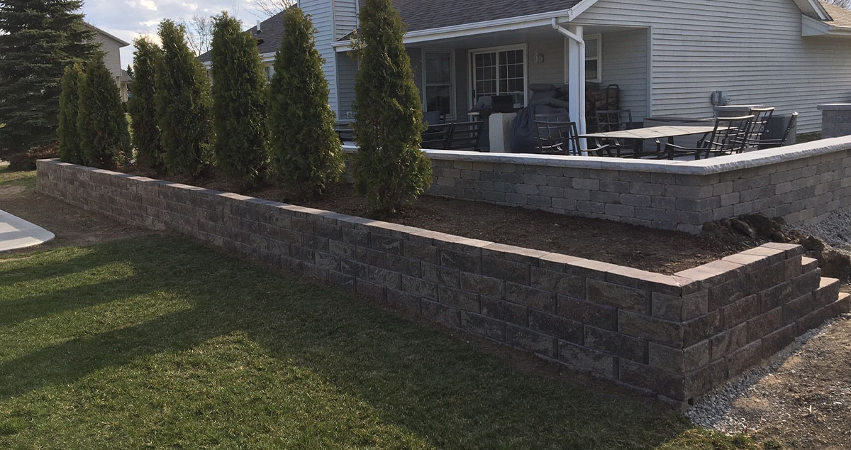 Patio Retaining Wall - Project by Brett at Menards®