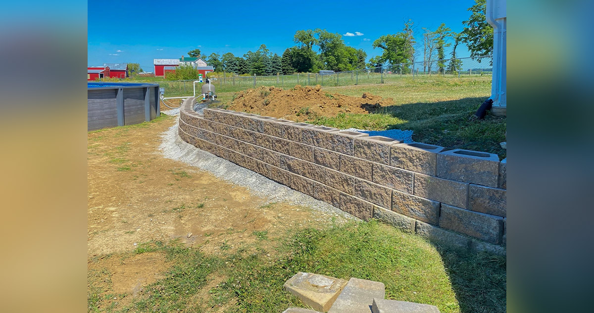 Pool Retaining Wall - Project by Dustin at Menards®