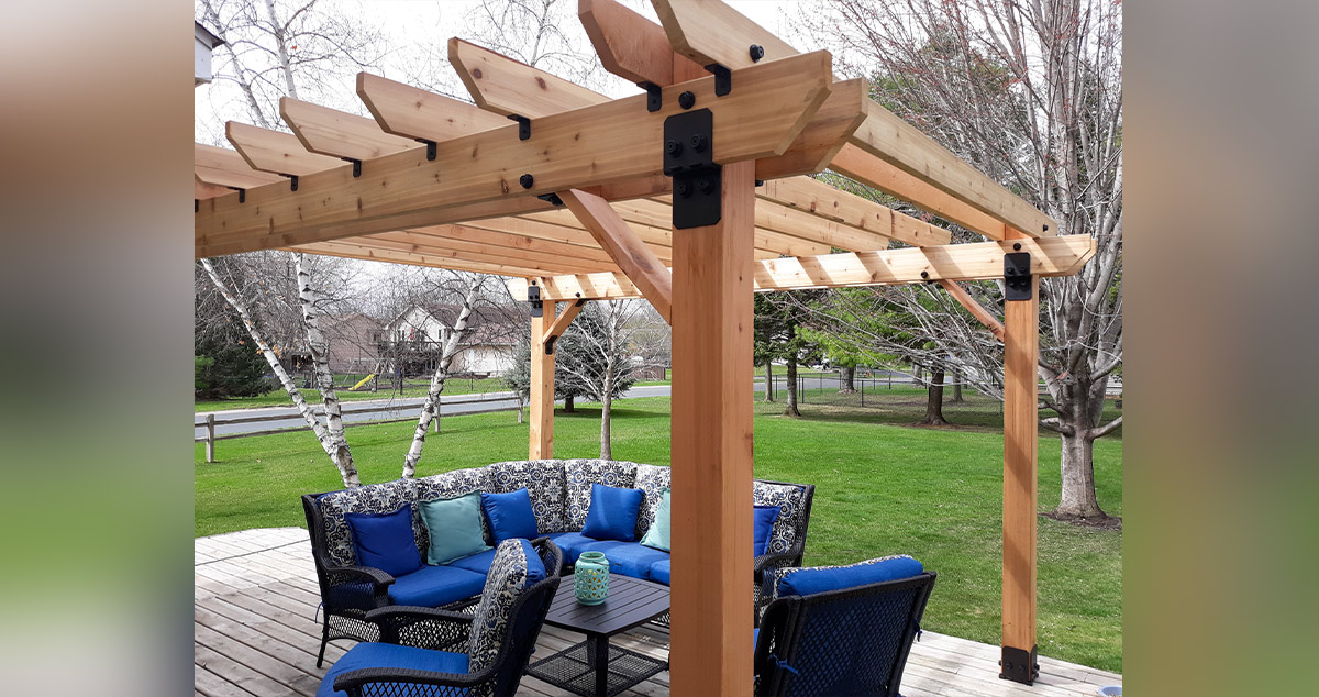 Red Cedar Pergola - Project by Bryan at Menards®