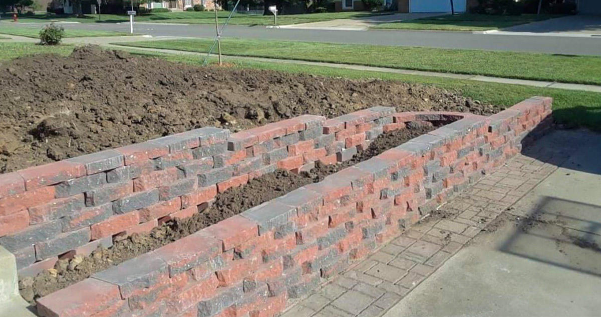 Red Retaining Wall - Project by James at Menards®
