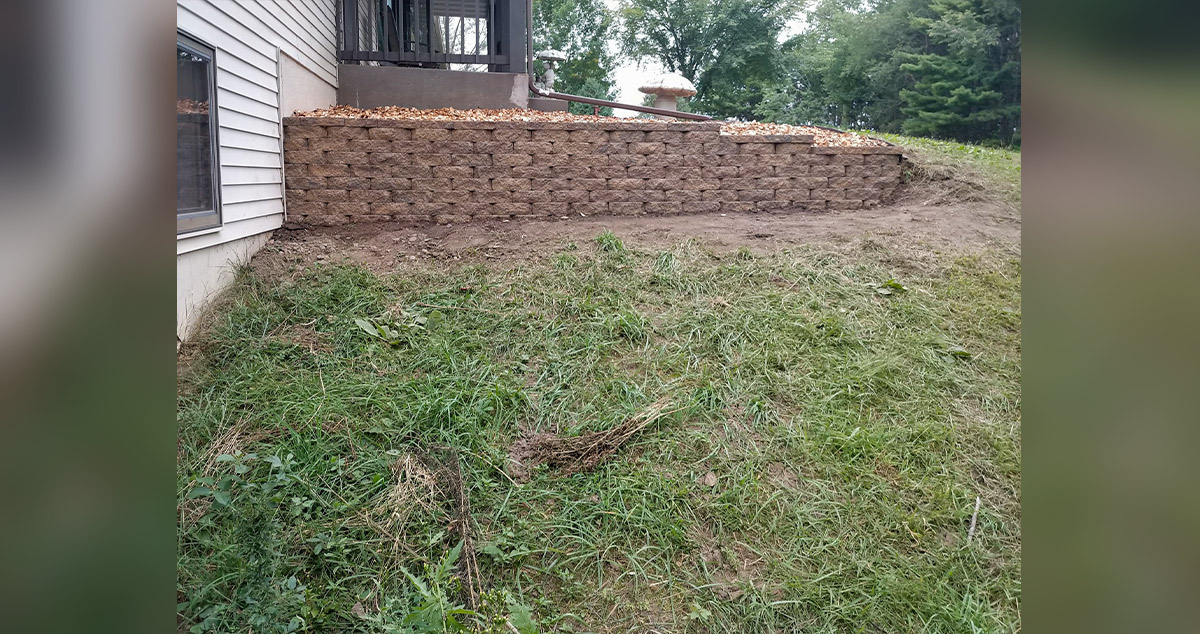 Replaced Old Retaining Wall - Project by Dustin at Menards®