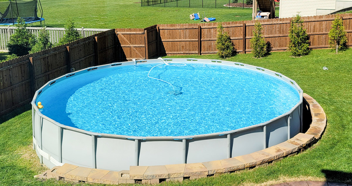 Retaining Wall Around Pool Area