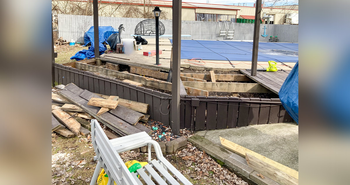 Rotten Pool Deck Replacement - Project by Luke at Menards®