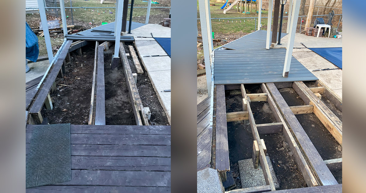 Rotten Pool Deck Replacement - Project by Luke at Menards®