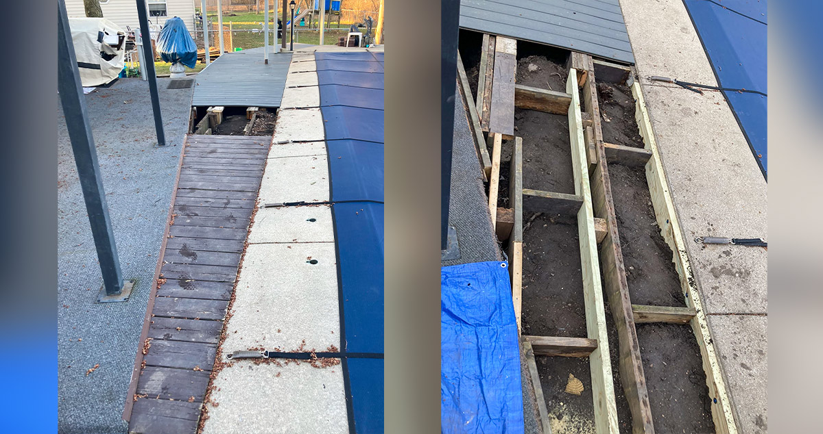 Rotten Pool Deck Replacement - Project by Luke at Menards®