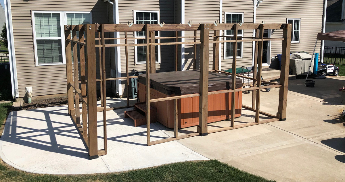 Screen House Hot Tub Enclosure - Project by Gary at Menards®