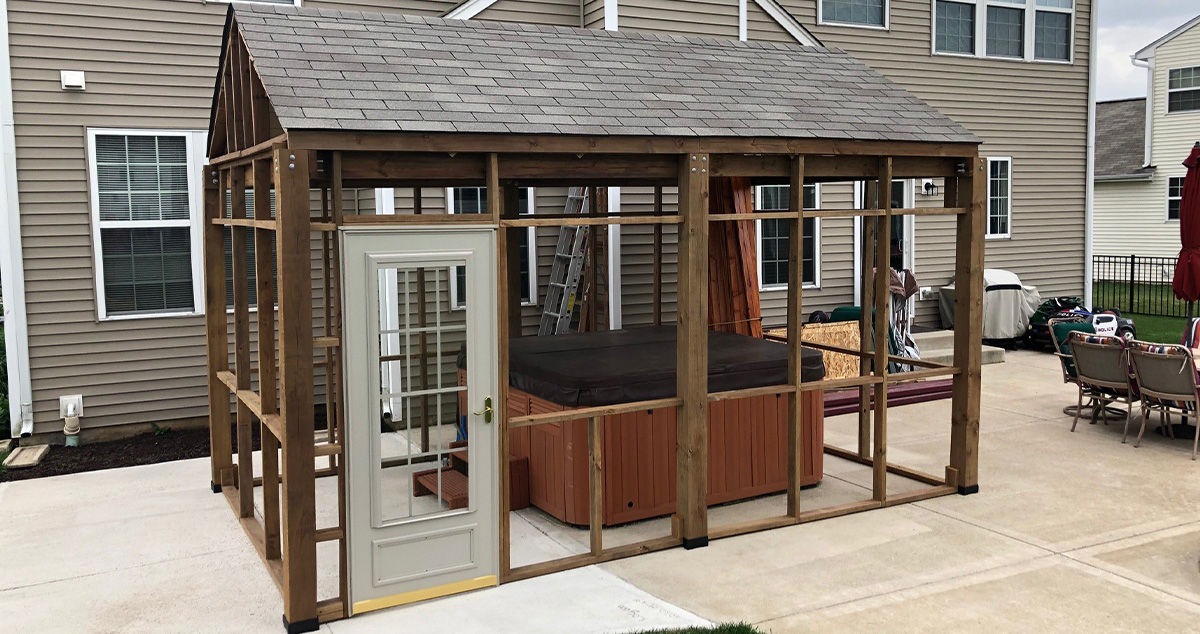 Screen House Hot Tub Enclosure - Project by Gary at Menards®