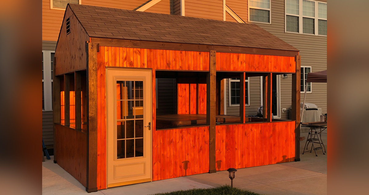 Screen House Hot Tub Enclosure - Project by Gary at Menards®