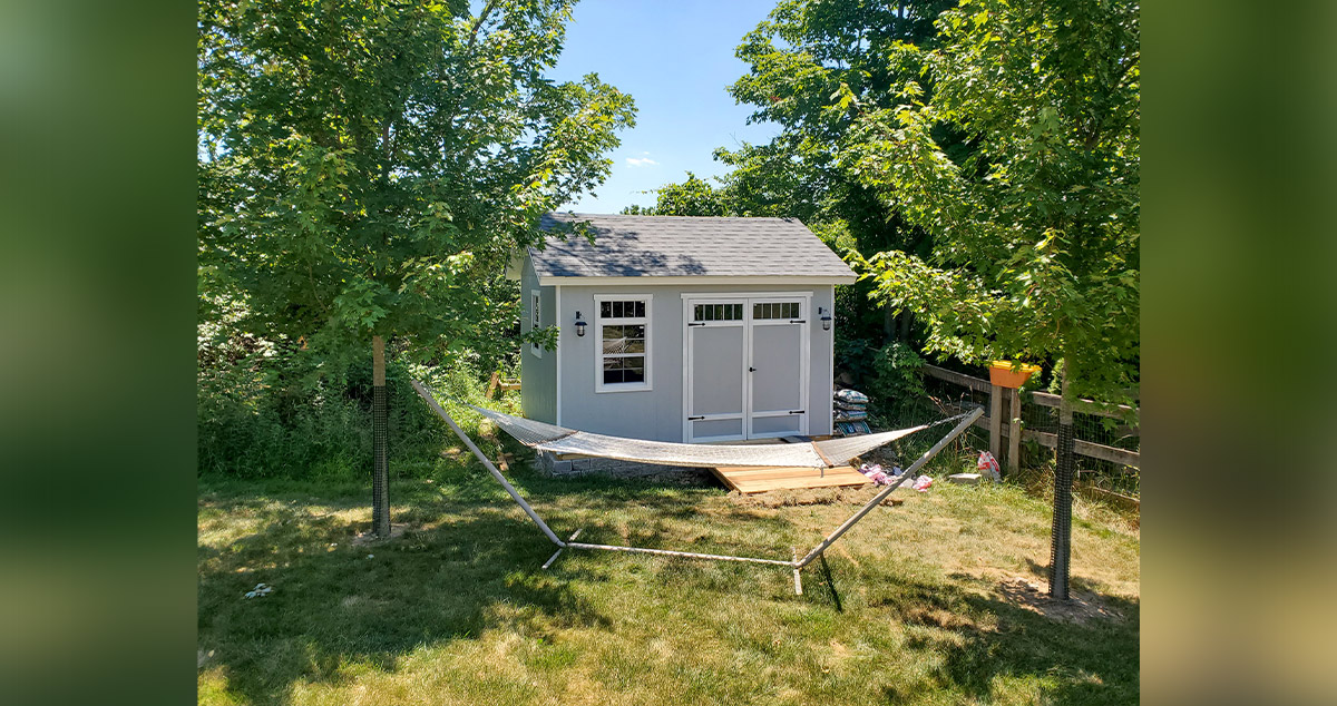 Shed Foundation Retaining Wall - Project by Kevin at Menards®