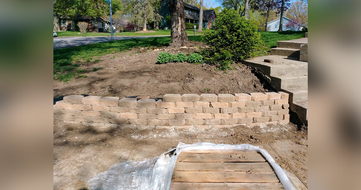 Sloped Yard Retaining Wall - Project by Dane at Menards®