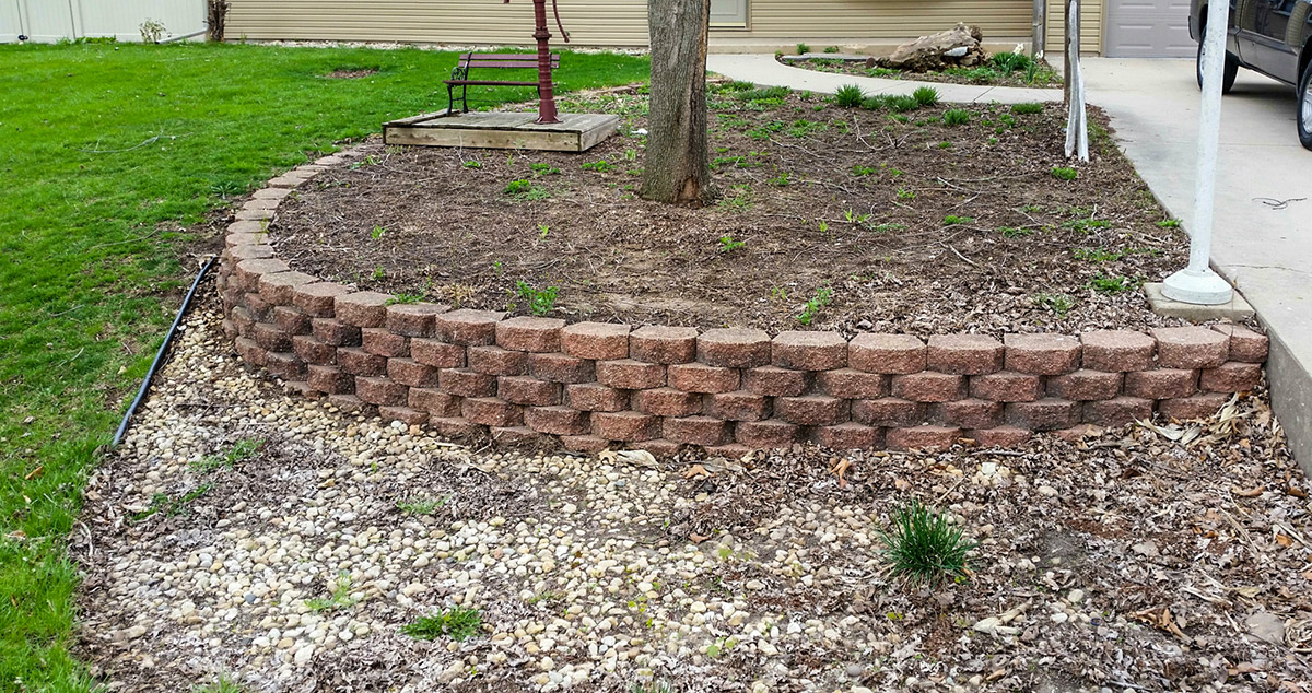 Menards Block Garden Wall Block Retaining Wall Project By Steven At