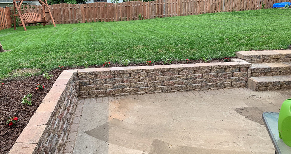 Walkout Patio, Retaining Wall & Steps - Project by Henry at Menards®