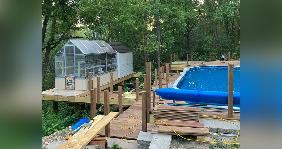 Wrap-Around Pool Deck - Project by Brian at Menards®
