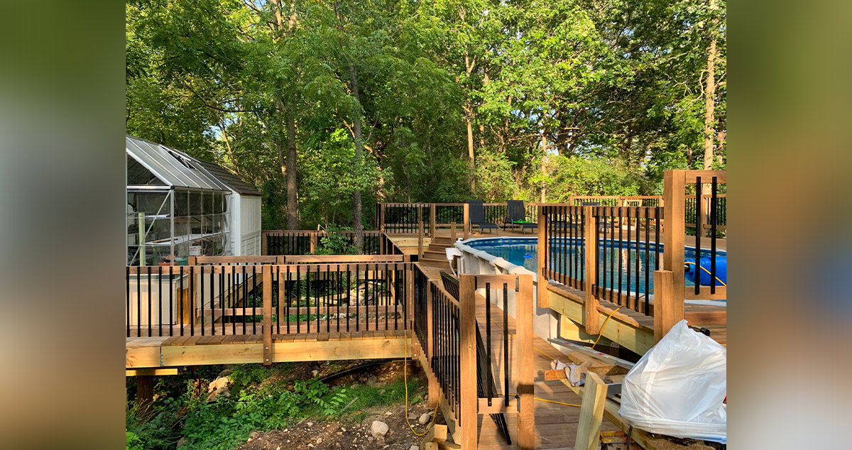 Wrap-Around Pool Deck - Project by Brian at Menards®