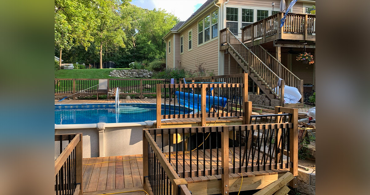 Wrap-Around Pool Deck - Project by Brian at Menards®