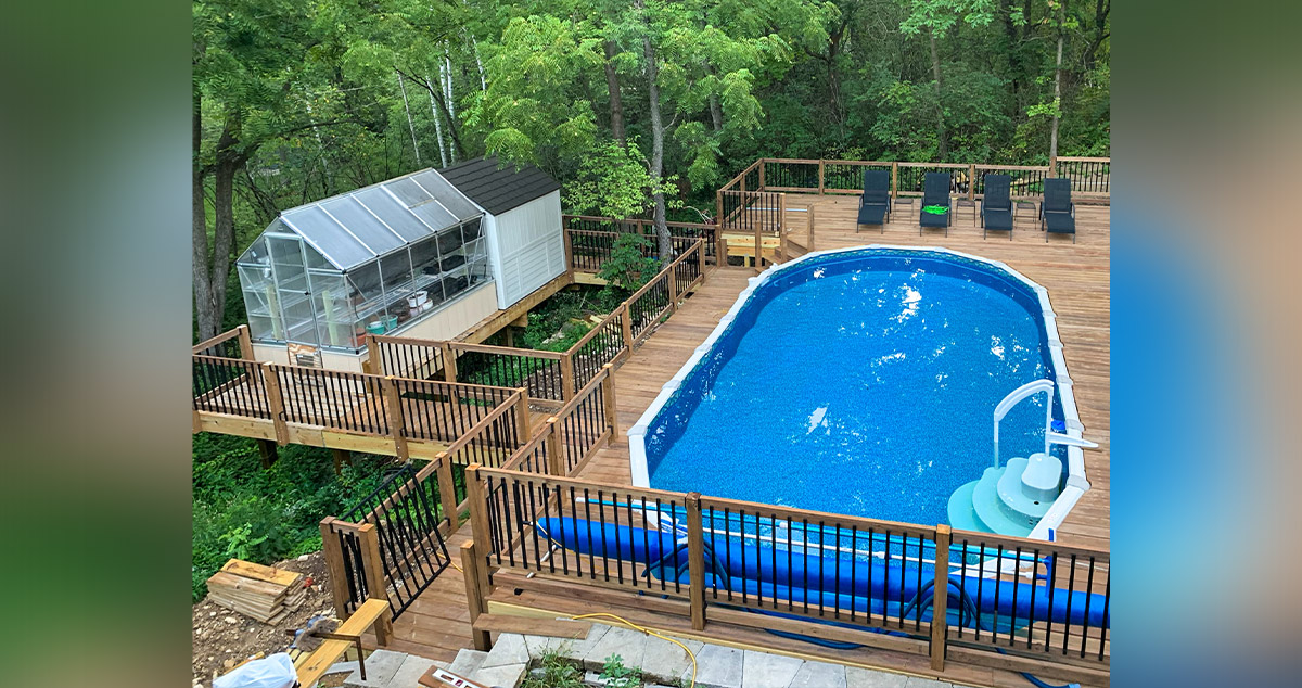 Wrap-Around Pool Deck - Project by Brian at Menards®