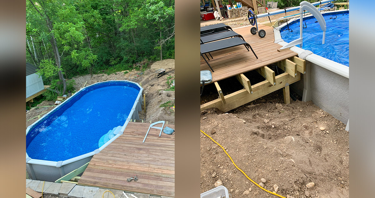 Wrap-Around Pool Deck - Project by Brian at Menards®