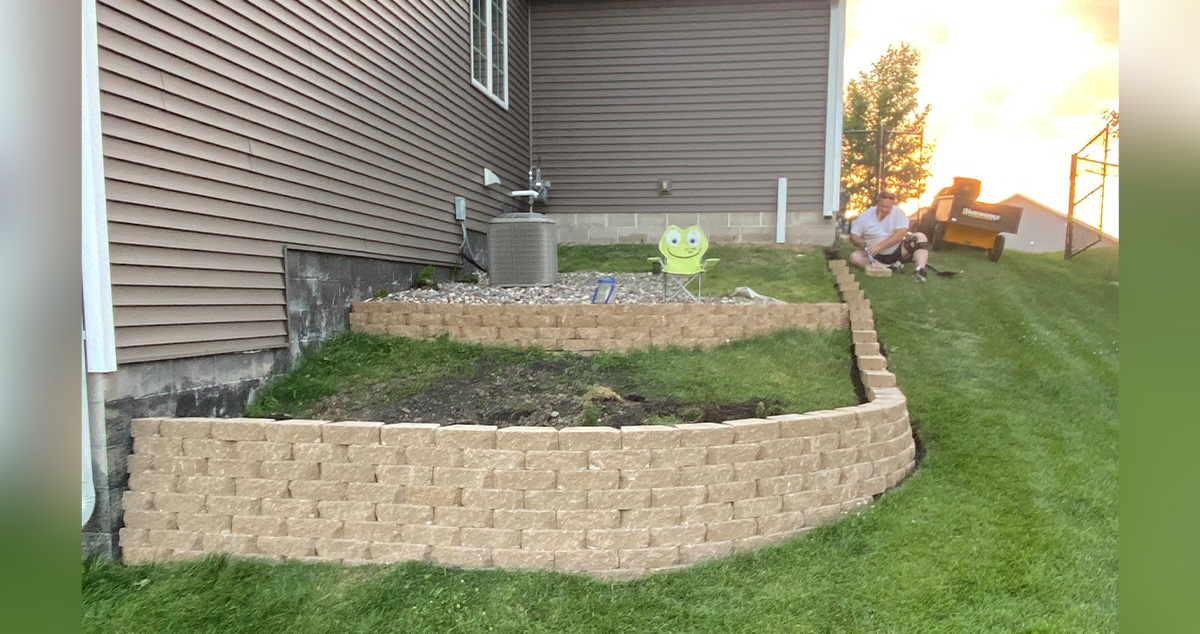 Yard Makover with Retaining Wall Blocks - Project by Alicia at Menards®