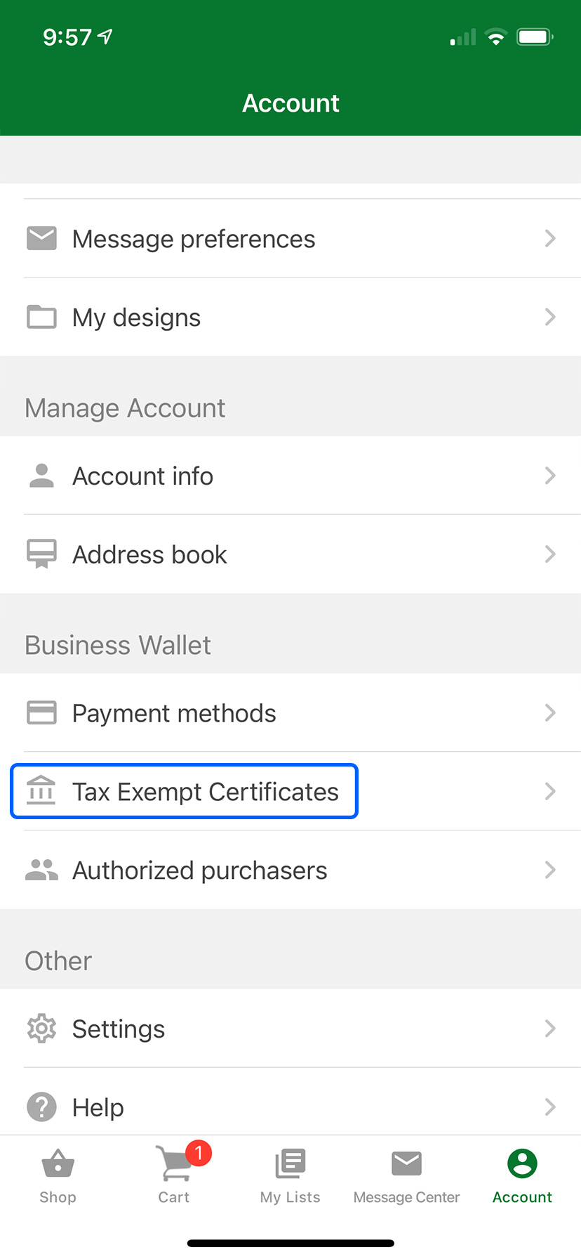 Tax Exempt at Menards®