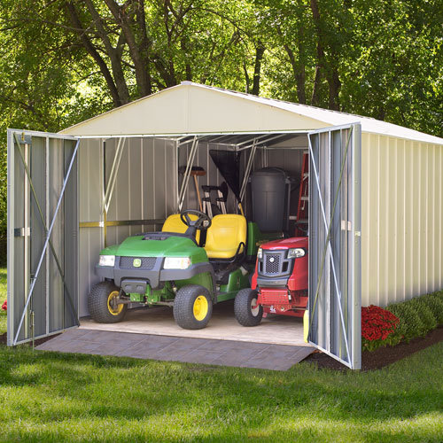 Arrow Woodridge Steel Storage Shed, 10 x 8 ft